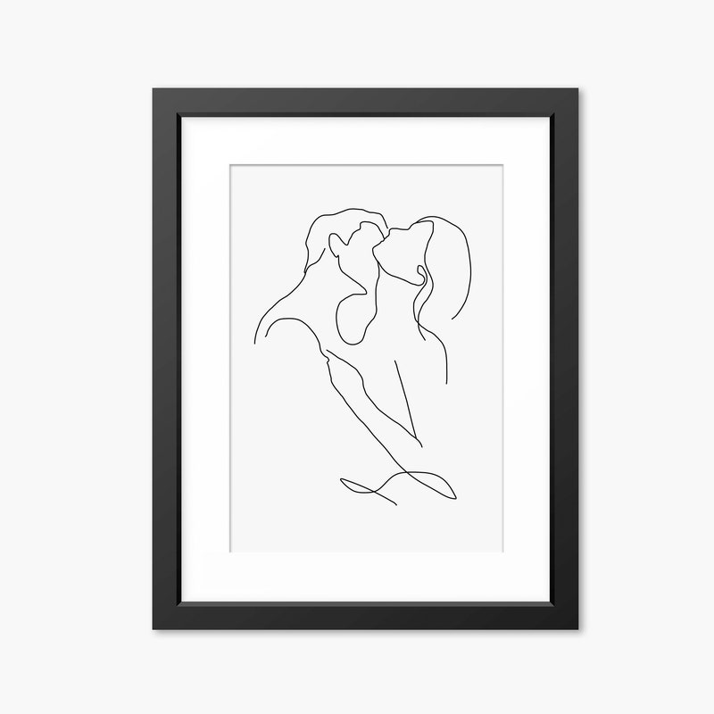 Intimate Couple Line Art - Etsy