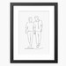 Intimate Art, Couple Kiss Line Art, Romantic Wall Art, Romance Art ...