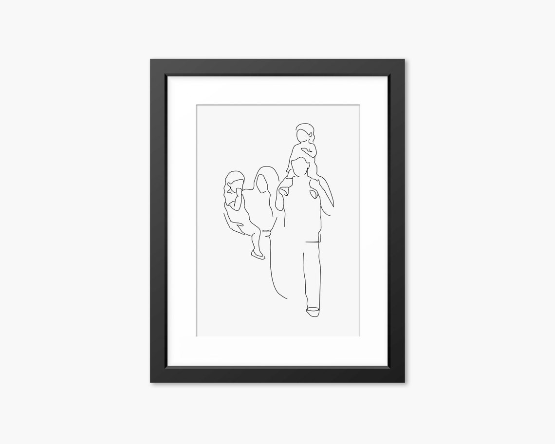 Family Line Art Family Drawing Family Illustration Family - Etsy
