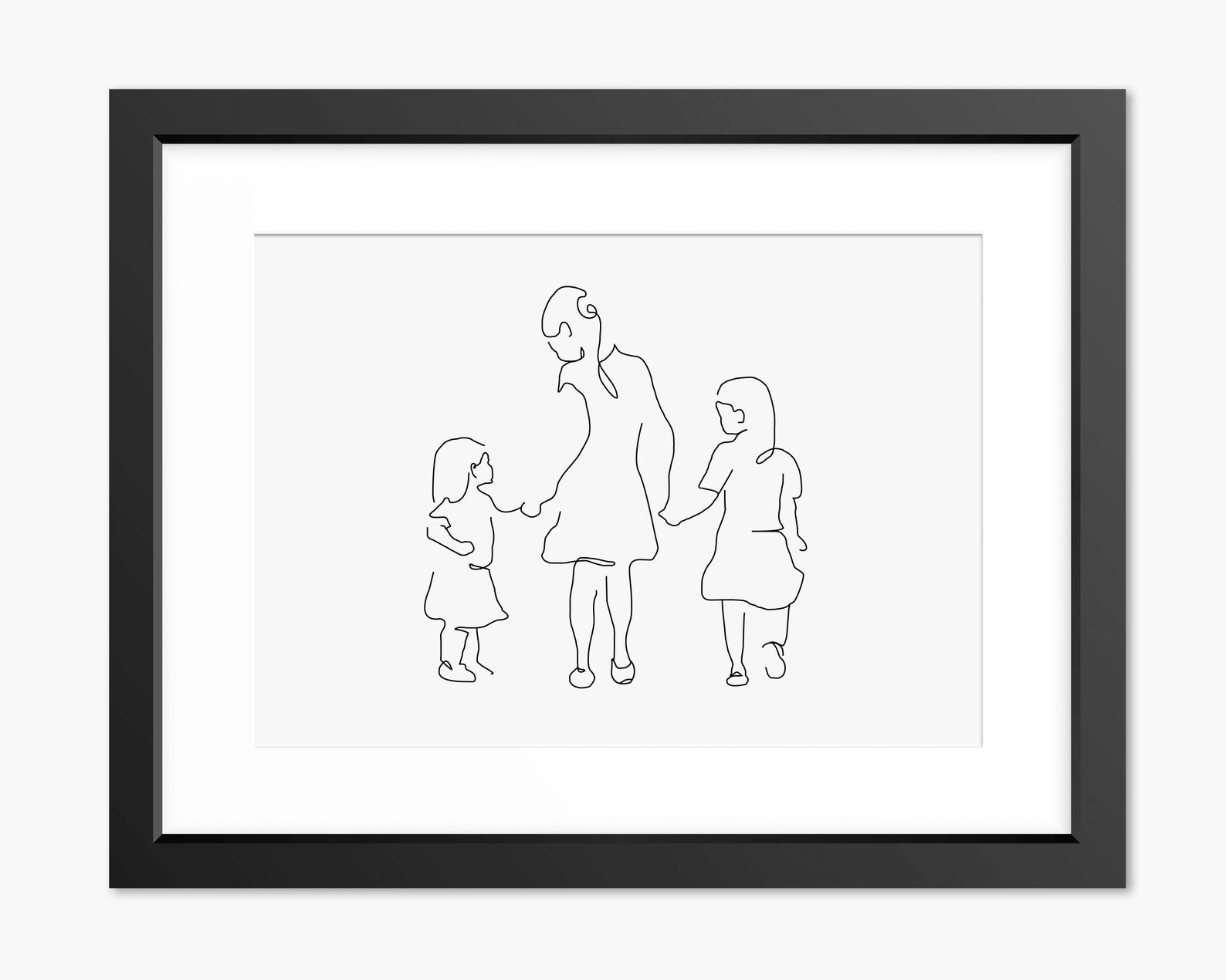 Family Line Art Family Drawing Family Illustration Sister - Etsy UK