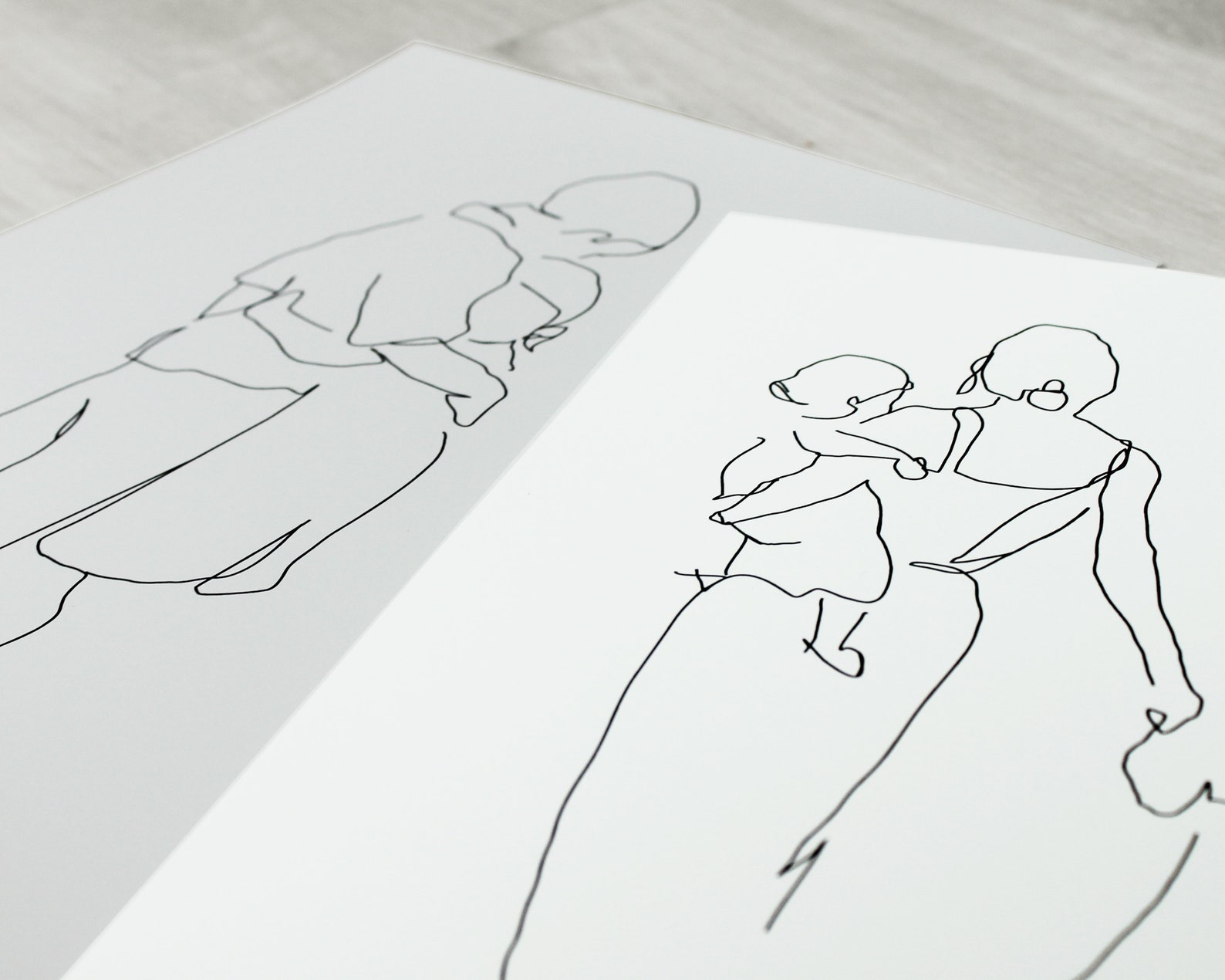Mother and Children Art, Family Art Print, Mother and Daughter Art ...