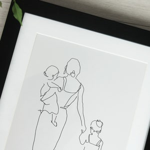 Family Print, Family Drawing, Family Illustration, Mothers Day Print ...