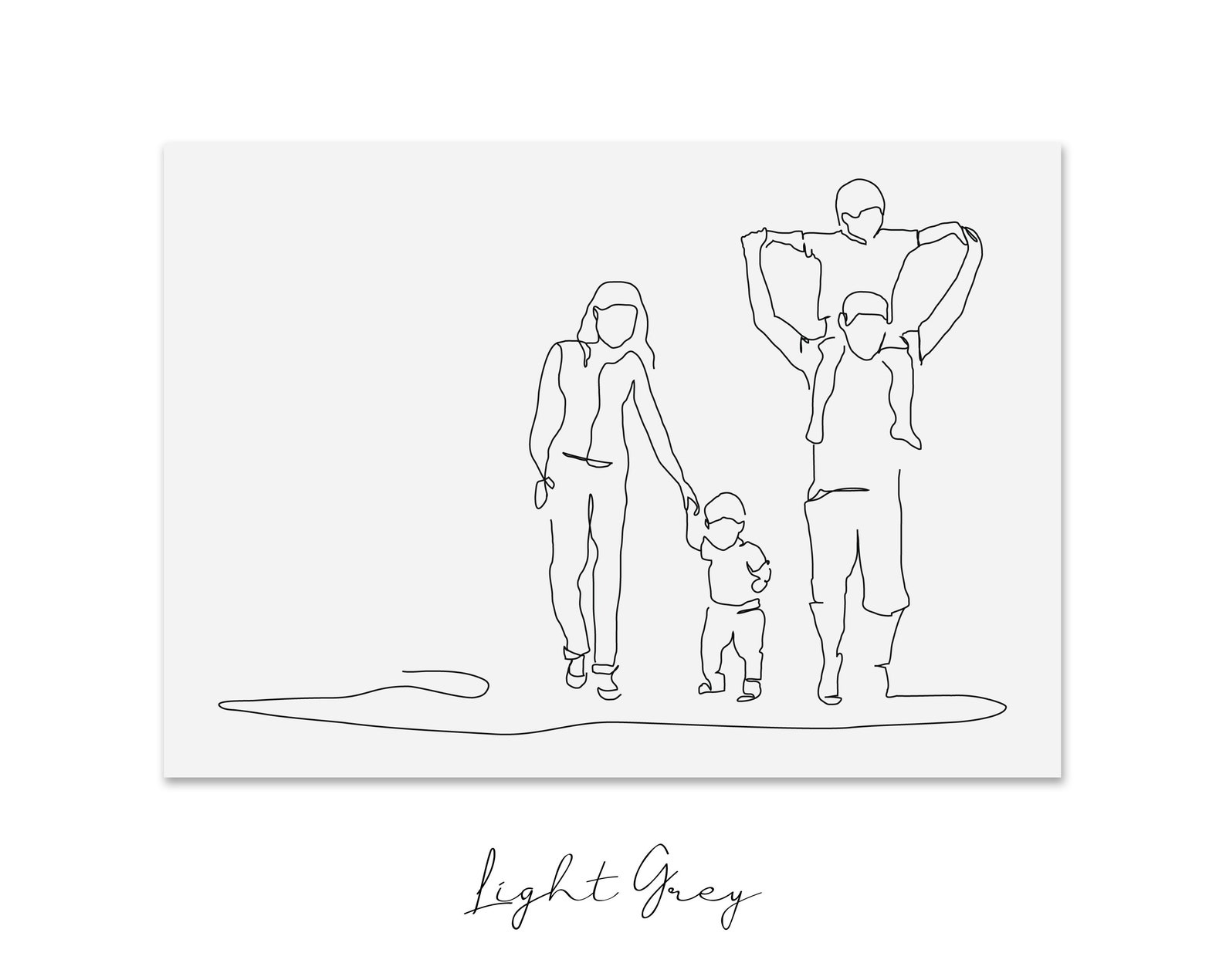Family Print Family Line Art Line Drawing Family Portrait | Etsy UK