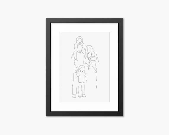 Family Line Art Family Print Family Illustration Family - Etsy