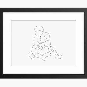 Children Art, Brothers Print, Brothers Drawing, Brothers Illustration ...