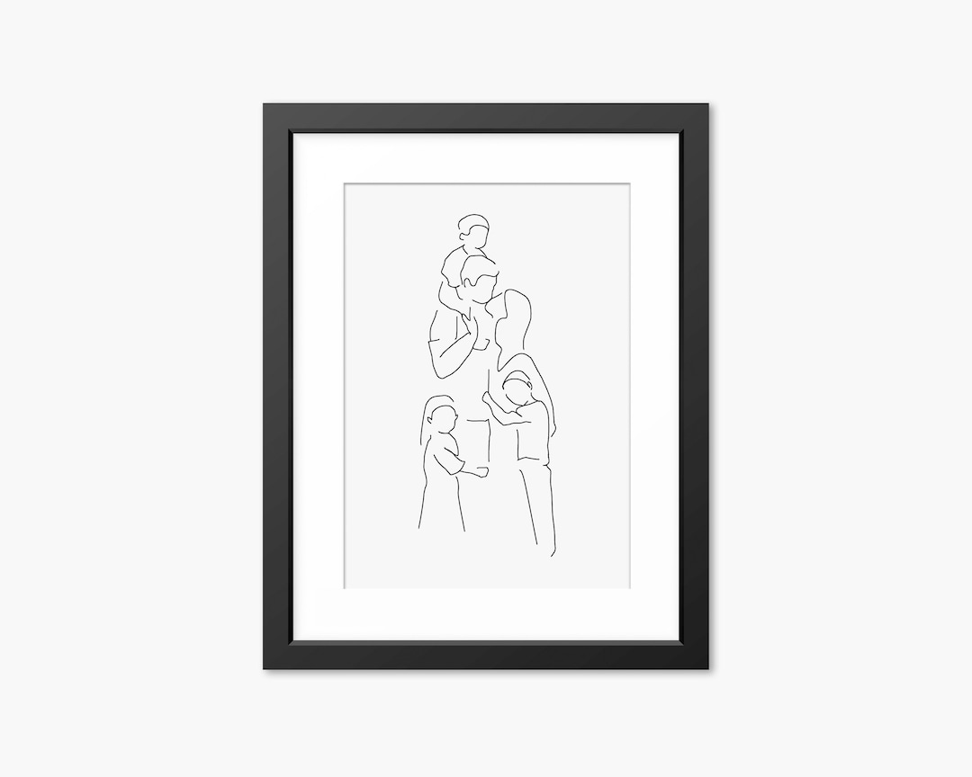 Family Print, Family Illustration, Family Drawing, Family Sketch ...