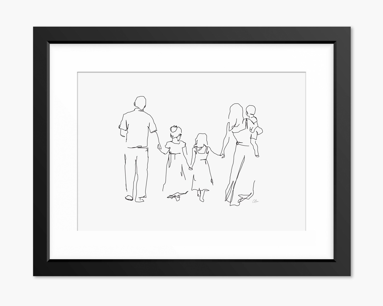 Family Print, Family Line Art, Family Drawing, Family Illustration ...