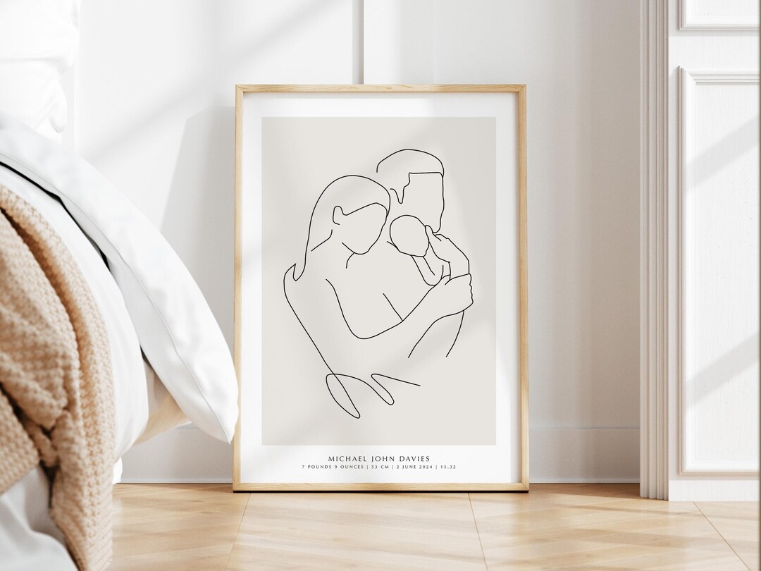 Personalised Baby Wall Art, Personalised Baby Print, New Baby Gift for ...