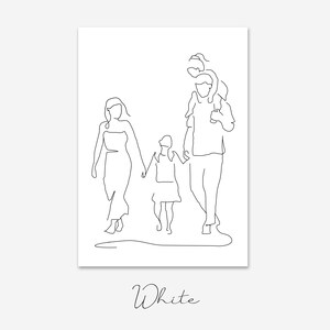 Line Drawing Line Art Print Family Print Family Portrait - Etsy
