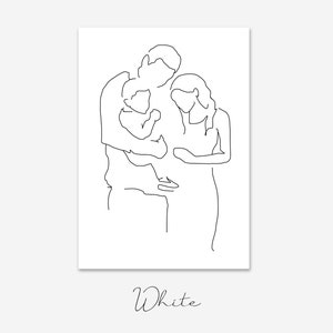 Family Print Family Line Art Family Wall Art New Baby Gift | Etsy