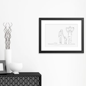 Family Print Family Line Art Family Illustration Family | Etsy