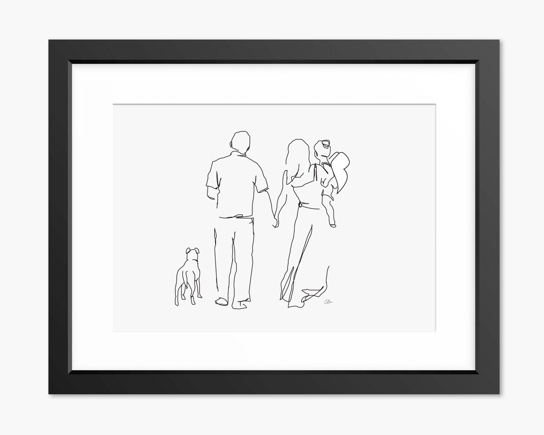 RESERVED / Family Print / A4 and A3 / White Background - Etsy