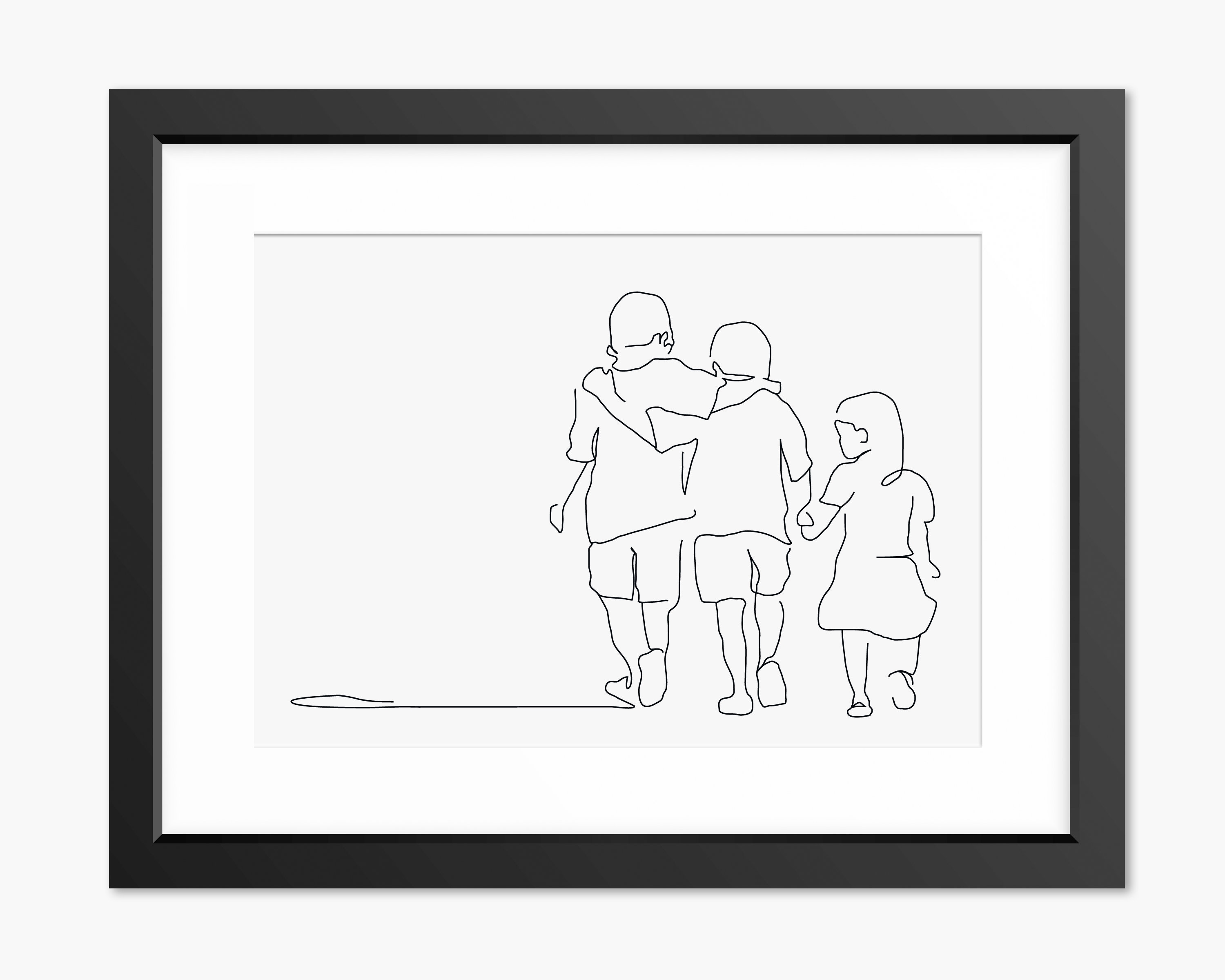 Family Line Art Family Print Line Drawing Family Line Art | Etsy