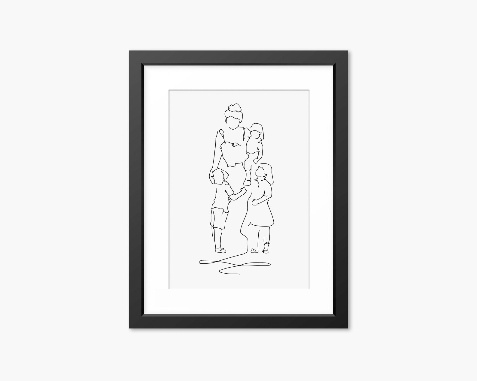 Line Art Print Family Line Art Family Drawing Family - Etsy