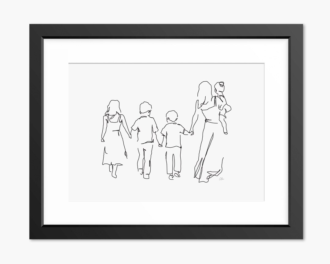 Family Print, Family Drawing, Family Illustration, Mothers Day Print ...