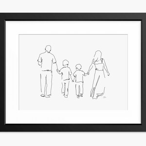 Family Print Family Drawing Family Illustration Mothers Day - Etsy