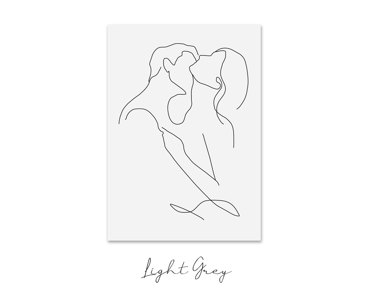 Intimate Art Couple Kiss Line Art Romantic Wall Art Romance Etsy Uk