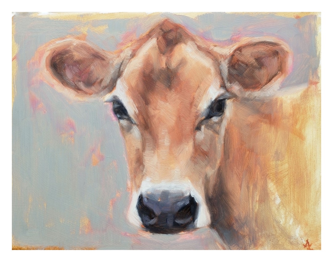 Jersey Cow Painting Giclee Art Print 11 X 14 - Etsy