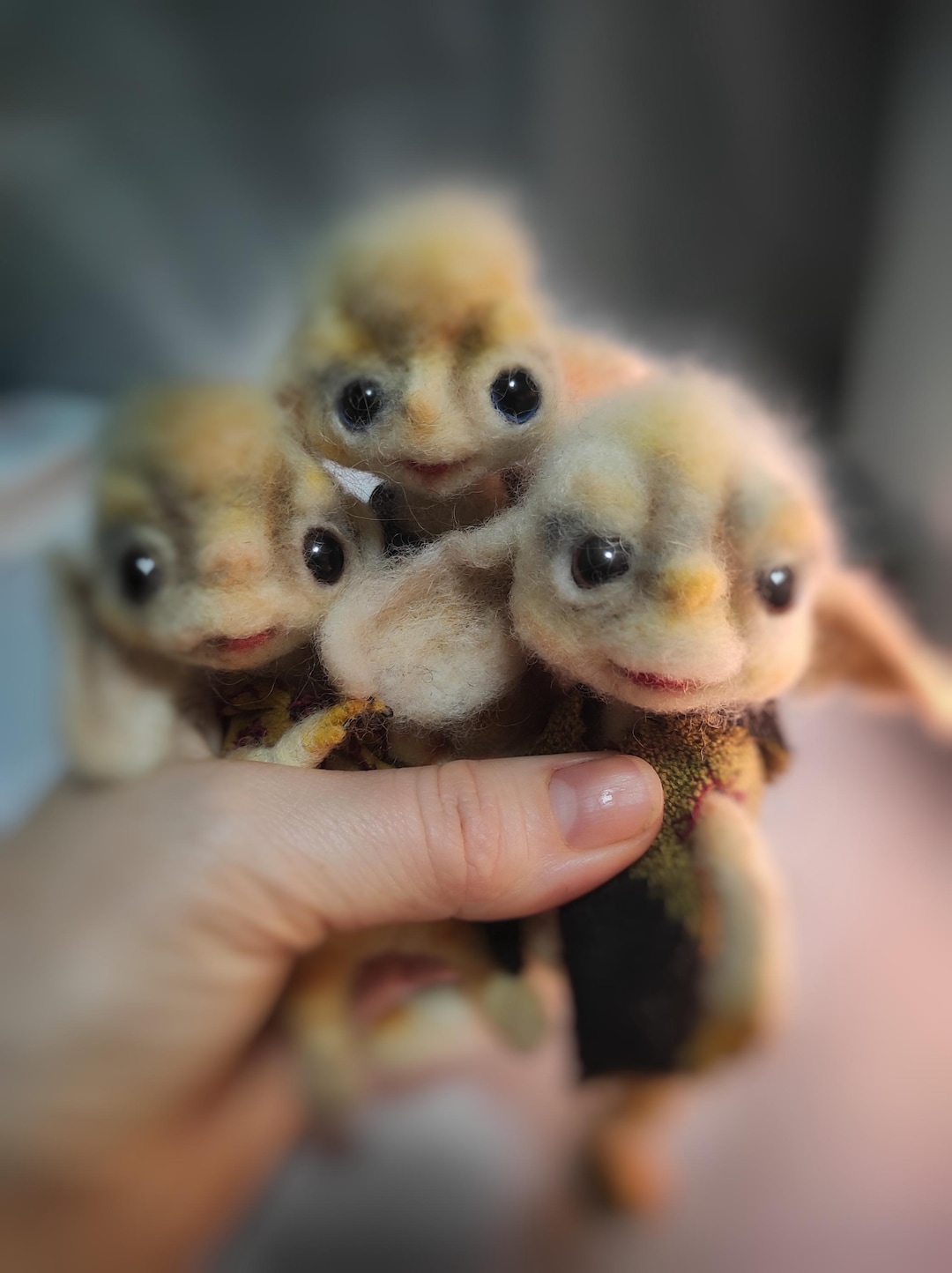 Elf BABY Figurine Fantasy Art Dolls Troll Goblin Ork Miniature Needle ...