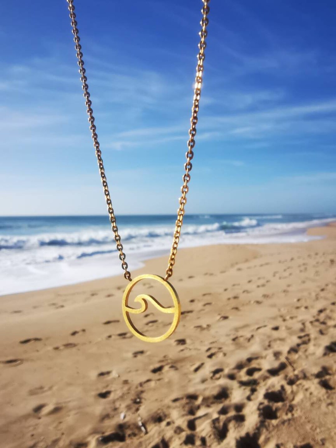 Chain, Jewelry, Wave, Surfer, Gold, Steel, Stainless Steel, Sea, Ocean ...