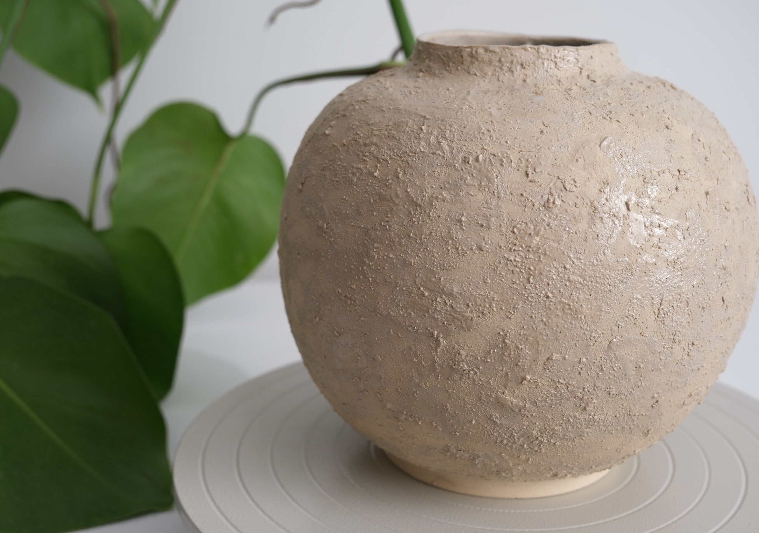 Handmade Textured Vase/ Sphere Vase / Moon Jar / Home Decor - Etsy