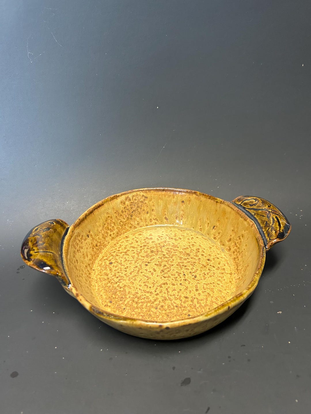 Individual Baking Dishes, Small Pie Plate, Tan and Brown. - Etsy