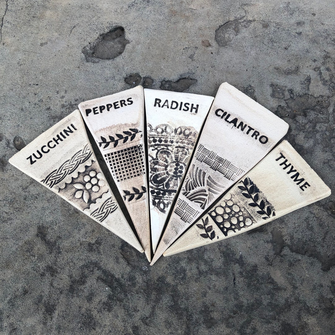 Handmade Garden Marker Plant Stakes: Vegetable & Herb Name Plates - Etsy