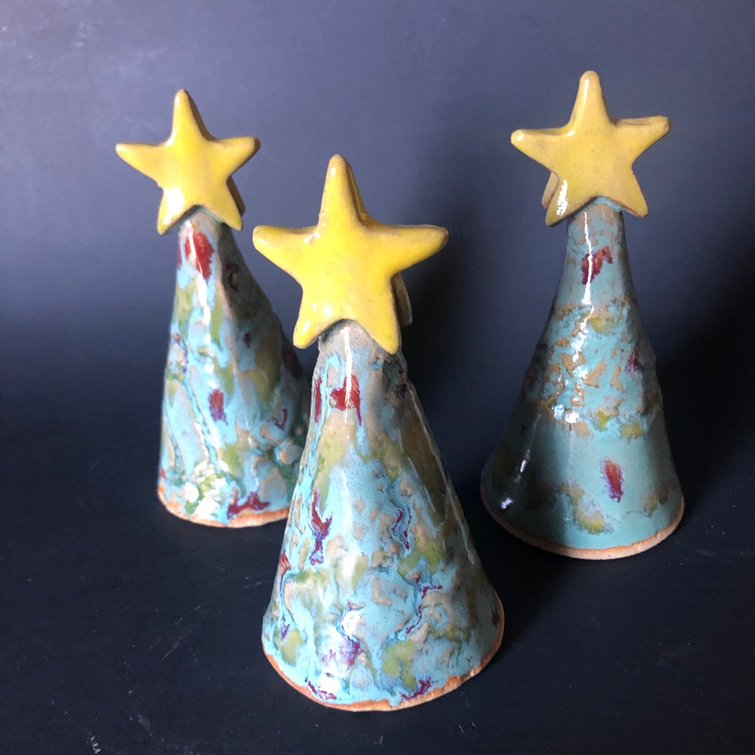 Handmade Clay Christmas Tree Figurine Osage Clayworks - Etsy