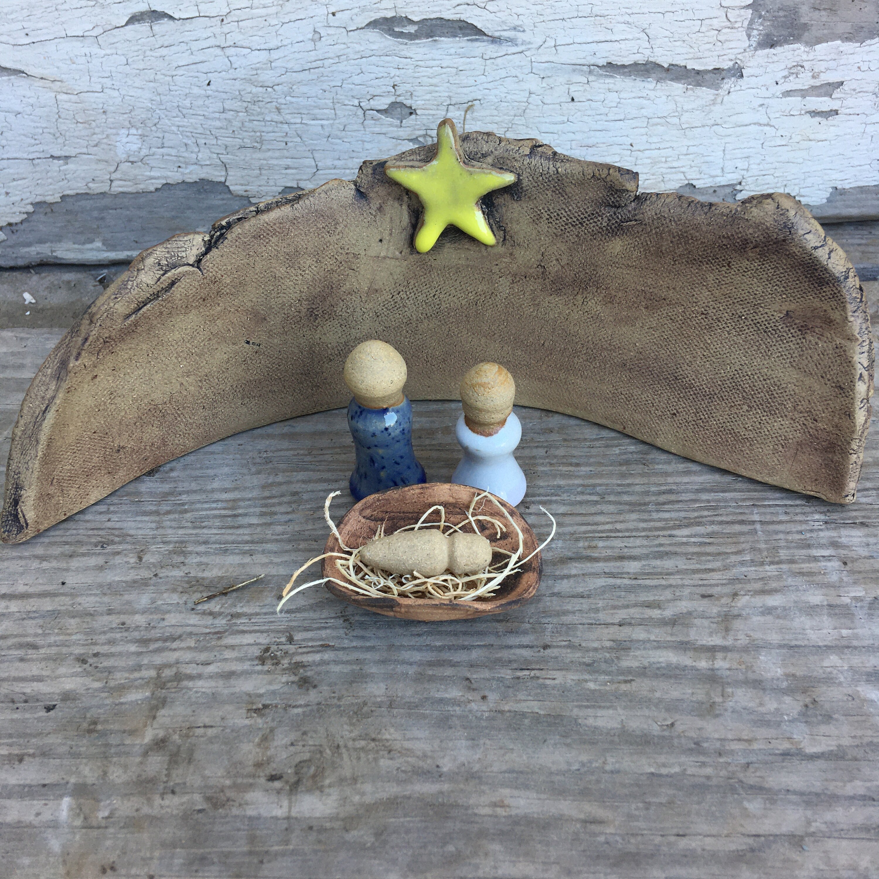 Handmade Clay Christmas Nativity Scene Osage Clayworks | Etsy