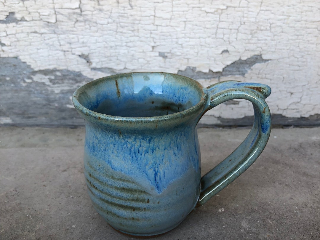 Handmade Ceramic 8 Oz Coffee Mug, Coffee Mug- Blue - Etsy