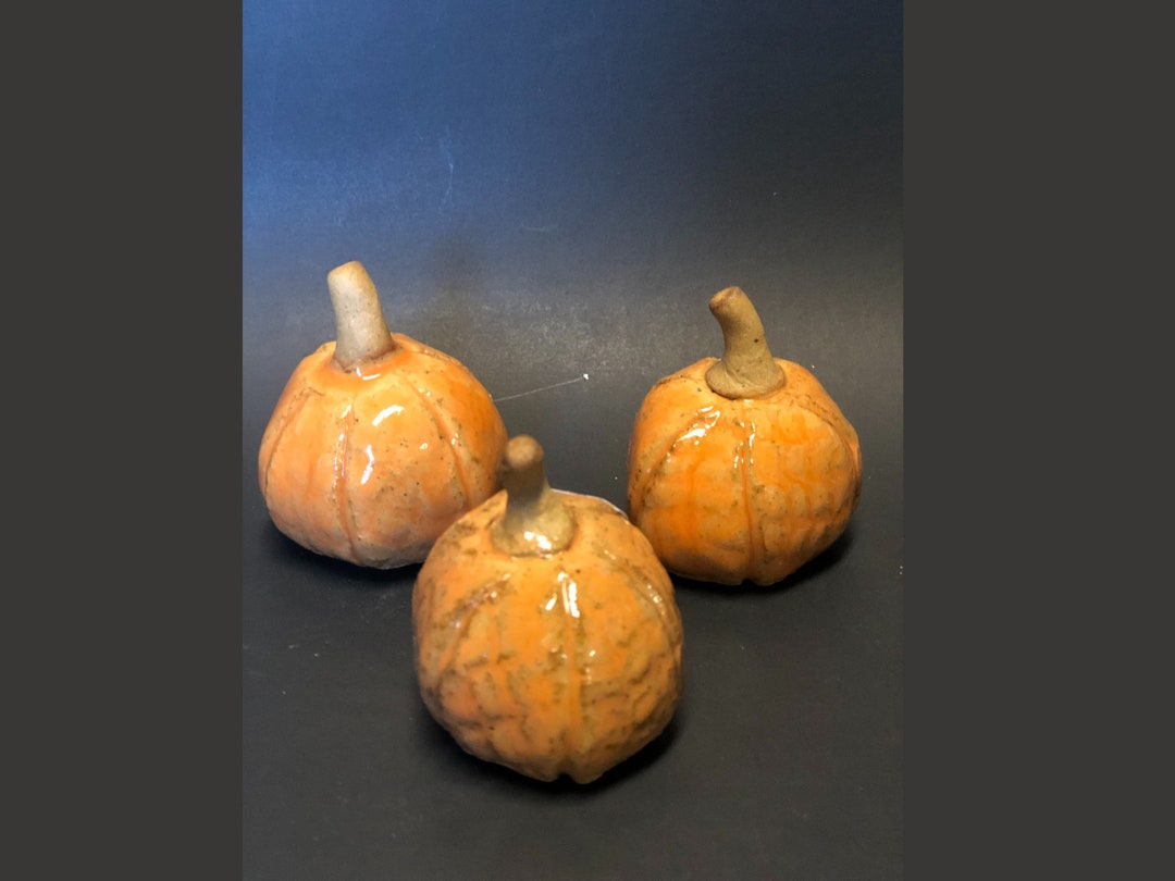 Small Orange Ceramic Pumpkin - Etsy