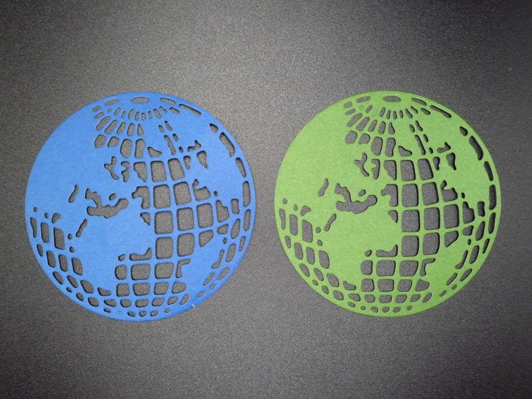 Earth Day Die Cuts: World Paper Craft, Blue & Green Globes - Etsy