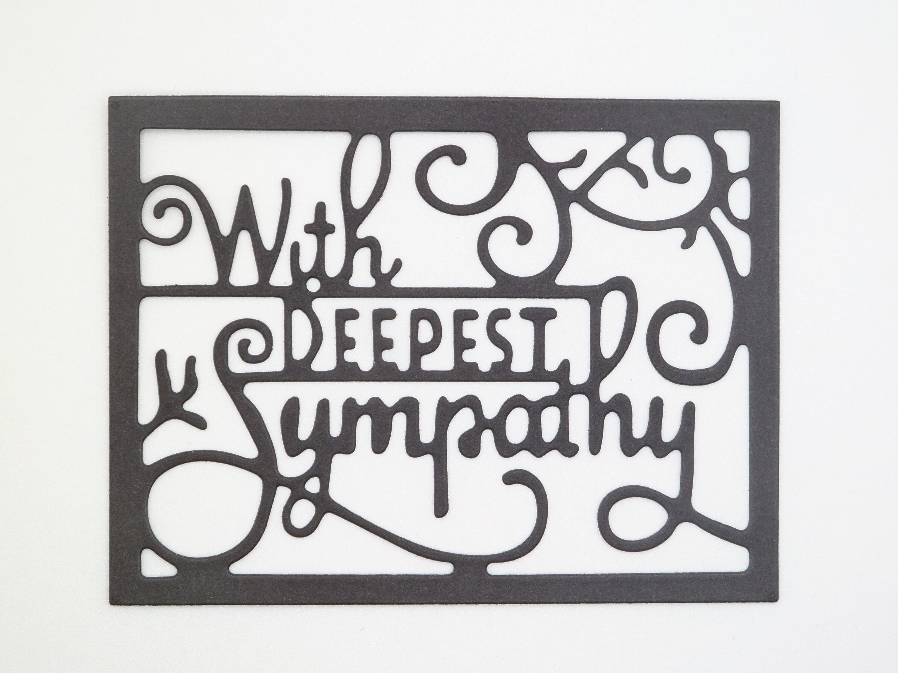 Sympathy Embellishments/ With Deepest Sympathy Paper Die Cuts | Etsy
