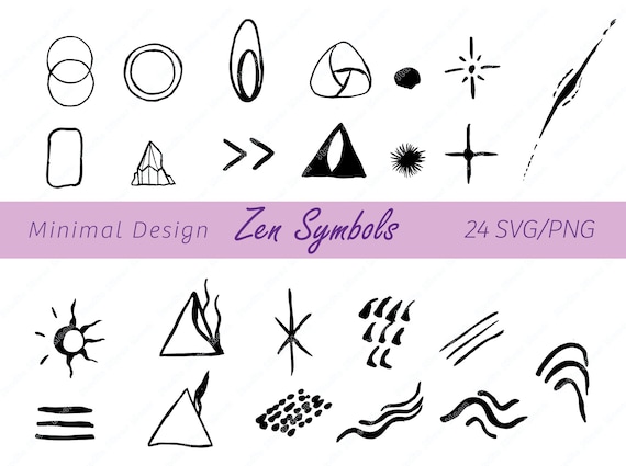 Zen Symbols SVG/PNG Instant Digital Download | Etsy