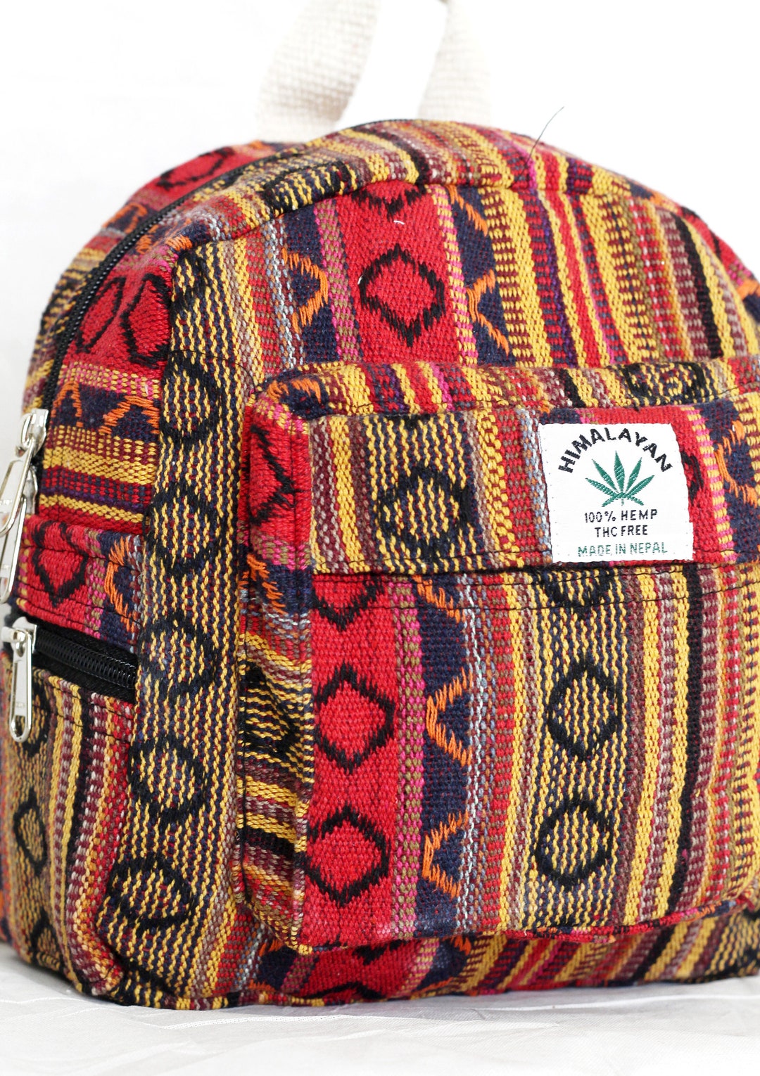 Boho Hemp Mini Backpack Gift for Women Hemp Backpack, Daypack Tarvel ...
