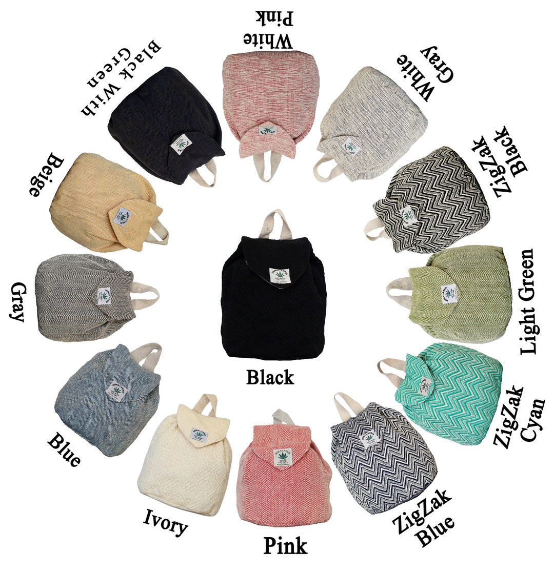 Unique & Simple Hemp Small Bag for Causal Use Backpack for - Etsy