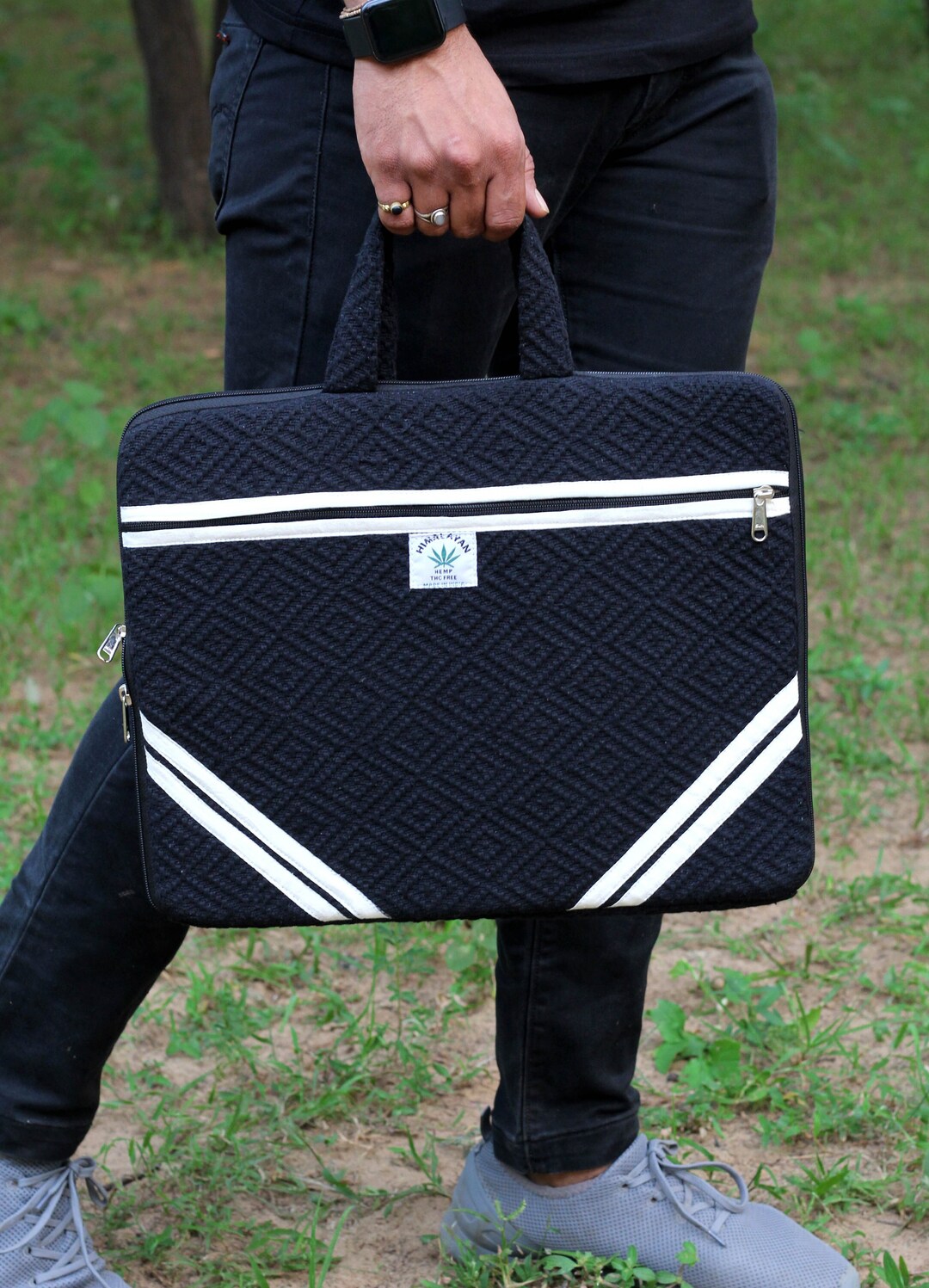 Laptop Bag, Hemp Laptop Case, Expandable Computer Bag Slim Briefcase ...