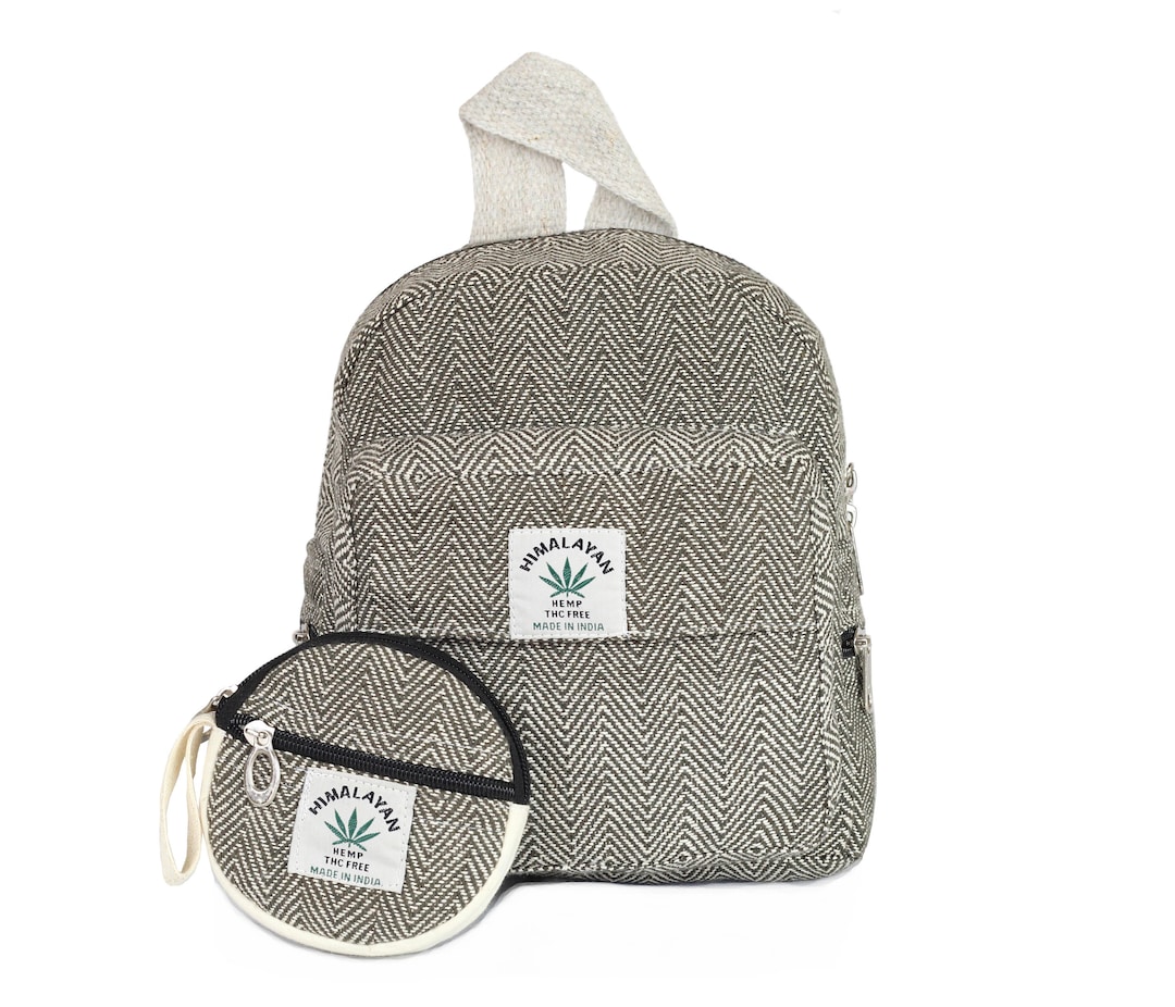 Set of Hemp Mini Bag + Coin Purse Small Travel Light Weight Cute Hemp ...