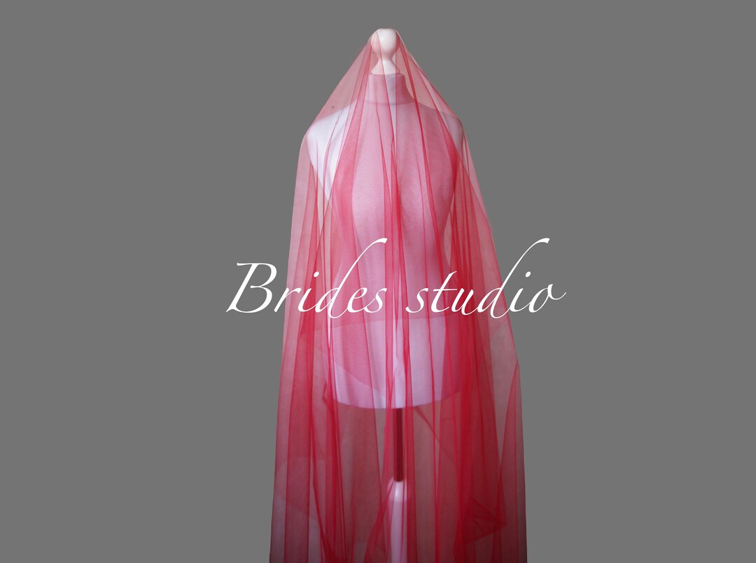 Goth Vampire Veil Red Wedding Veil - Etsy