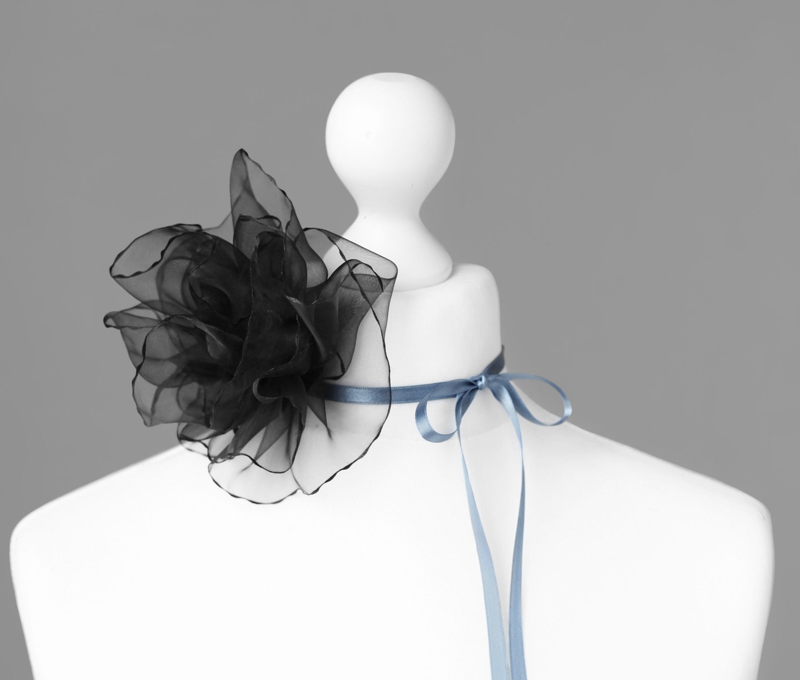 Beautiful Flower Choker Collar Flower Neck Tie Organza Flower Choker ...