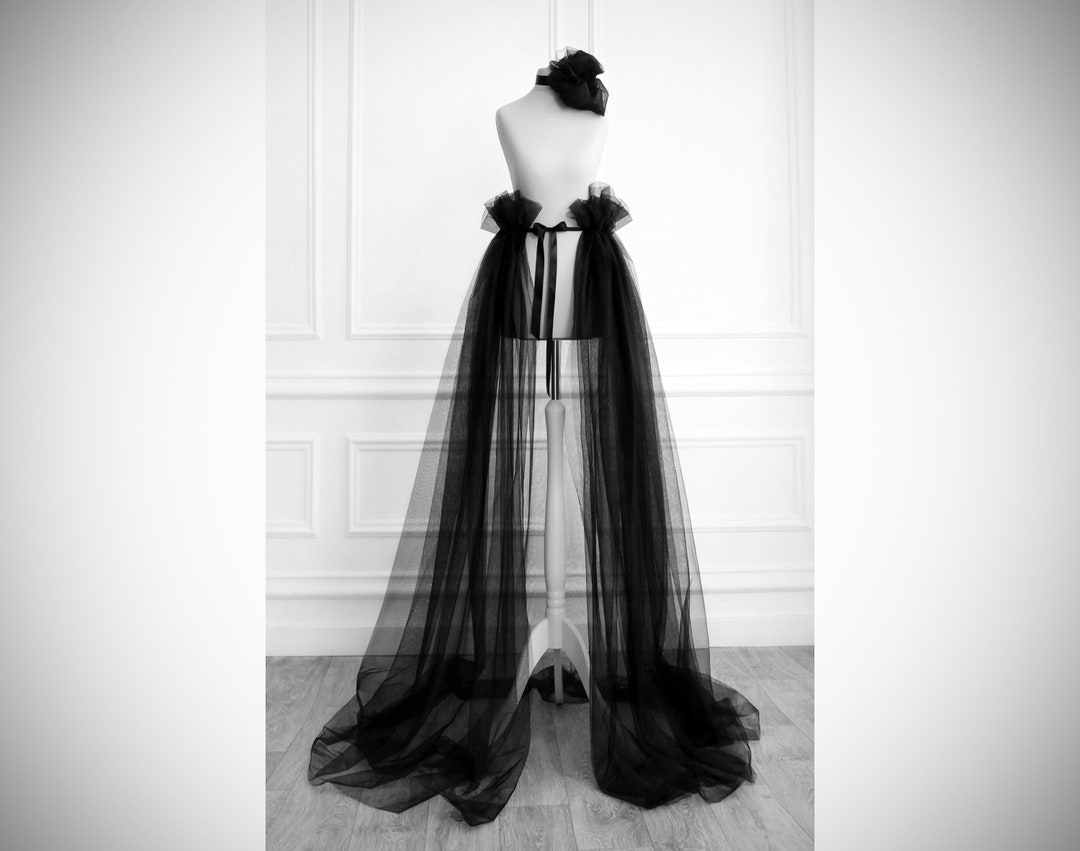 Black Rococo Style Skirt Train 18th Century Outfit Gothic - Etsy
