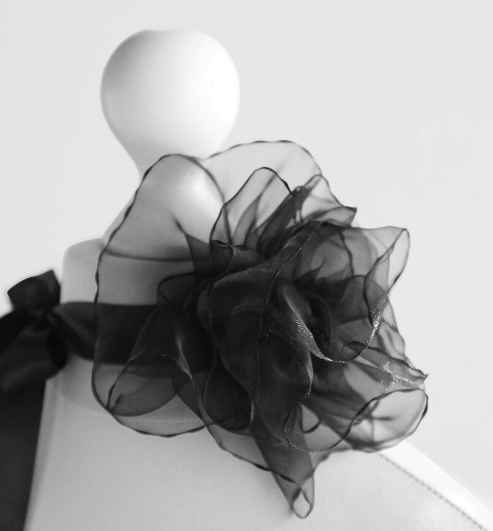 Beautiful Flower Choker Collar Flower Neck Tie Organza Flower Choker ...