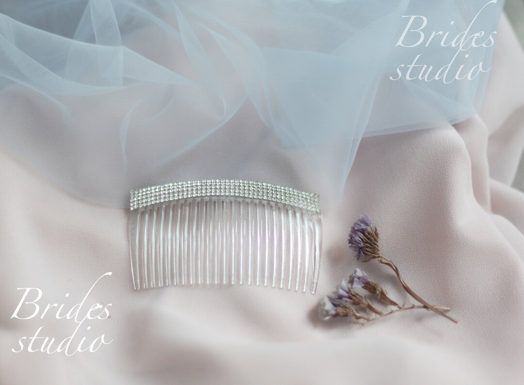 Beautiful Light Blue Veil Simple Baby Blue Wedding Veil With Blusher ...