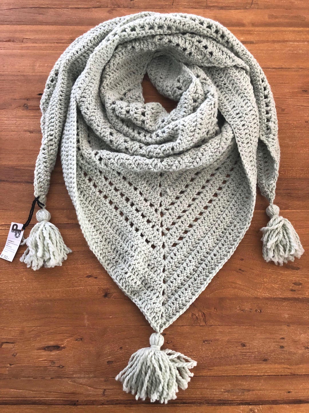 Triangle Bohostyle Scarf/stole With Tassels - Etsy