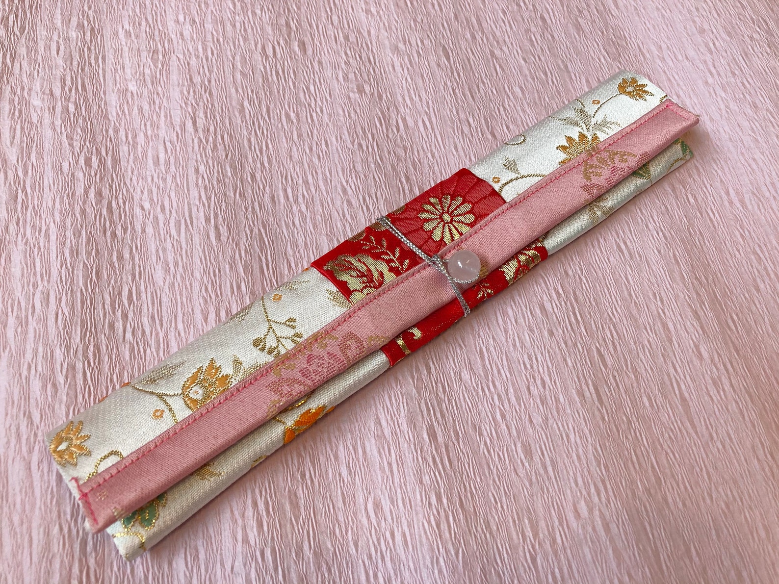 Japanese Kimono Fabric Chopsticks Case With Chopsticks White - Etsy