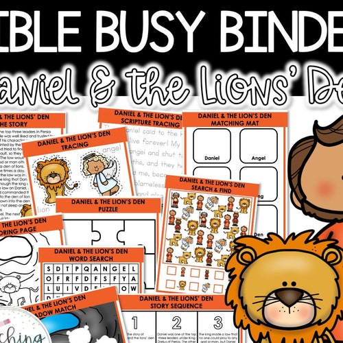 Bible Busy Binder Busy Book Activity Binder Daniel & the - Etsy
