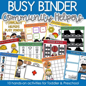 Community Helpers Busy Binder | Busy Book | Activity Binder | Toddler ...