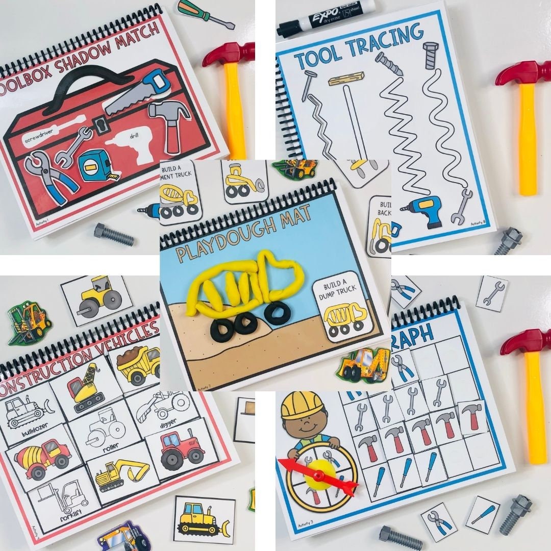 Construction Busy Binder Busy Book Activity Binder - Etsy