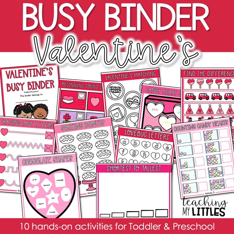 Valentine's Busy Binder | Busy Book | Activity Binder | Toddler ...