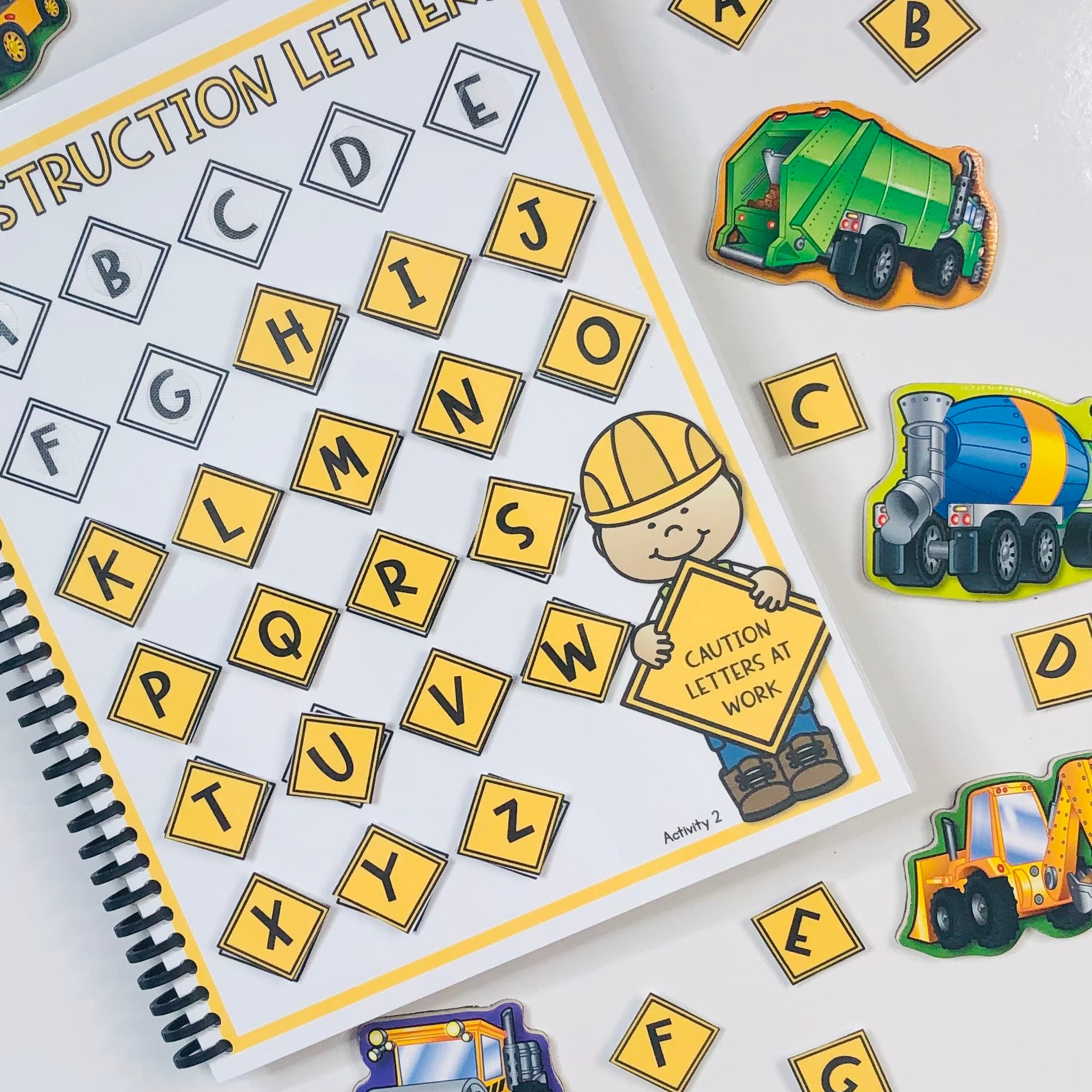 Construction Busy Binder for Toddler/preschool PHYSICAL PRODUCT - Etsy